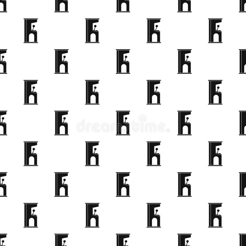 Retro Style Arcade Game Machine Pattern Stock Vector - Illustration of ...