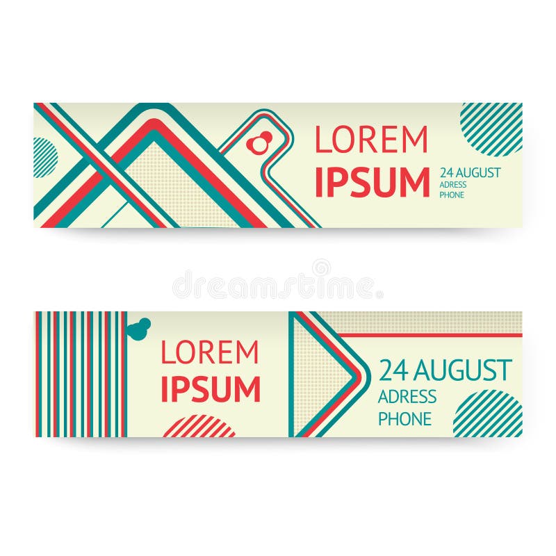 Retro style banners stock vector. Illustration of identity - 52582627