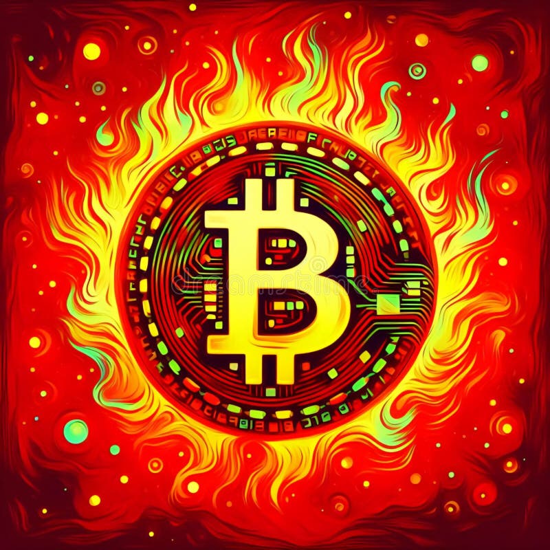 Retro Style Bitcoin Coin Image Stock Illustration - Illustration of ...