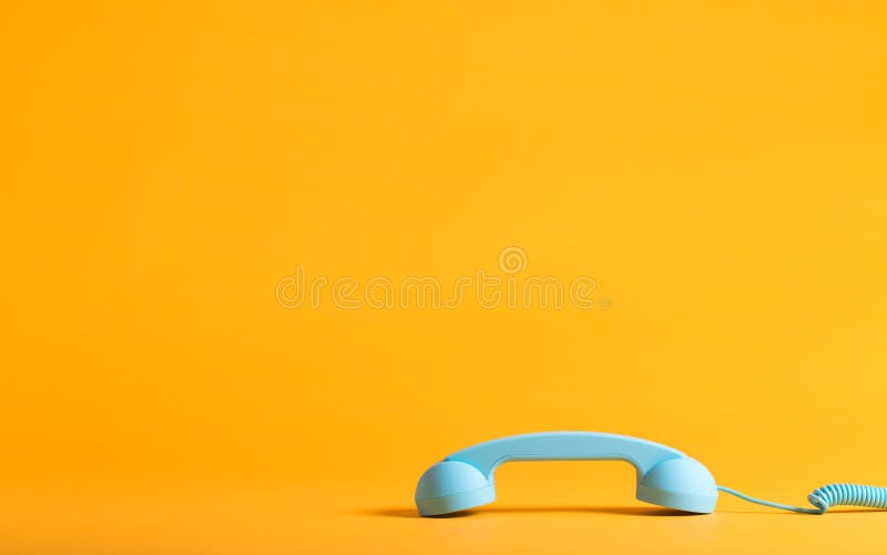 Retro Style Blue Telephone Handset Stock Photo - Image of telephone ...