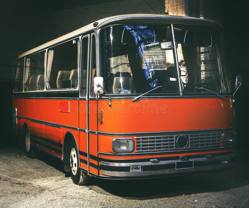 Retro style bus. Toned stock photo. Image of restoration - 80640542