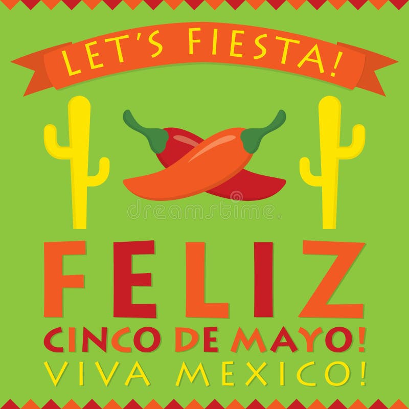 Retro Style Cinco De Mayo Card Stock Vector - Illustration of festival ...