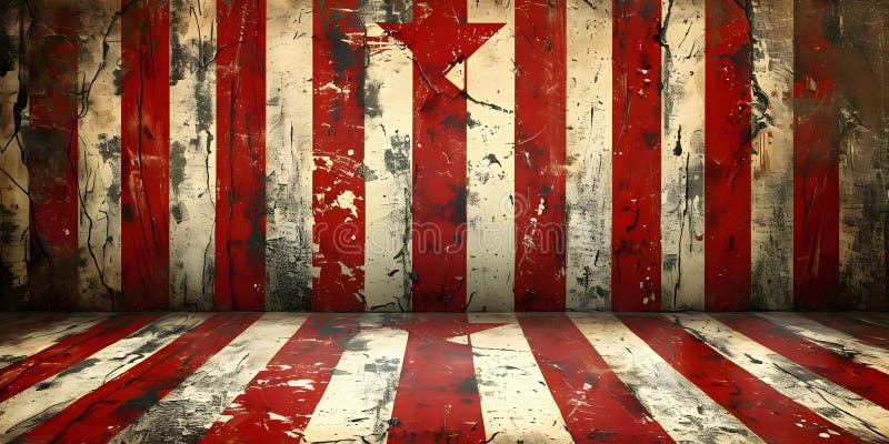 Retro Style Circus Tent Backdrop with Classic Red and White Stripes ...