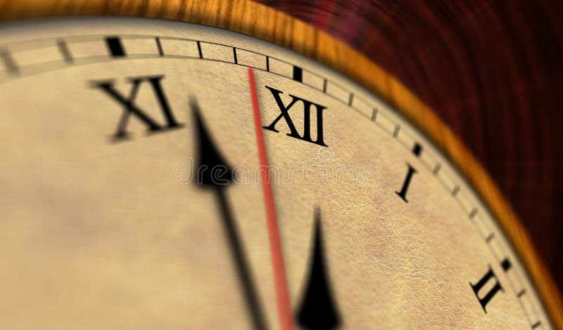 Retro Clock Time Passing Classic Stock Illustration - Illustration of ...