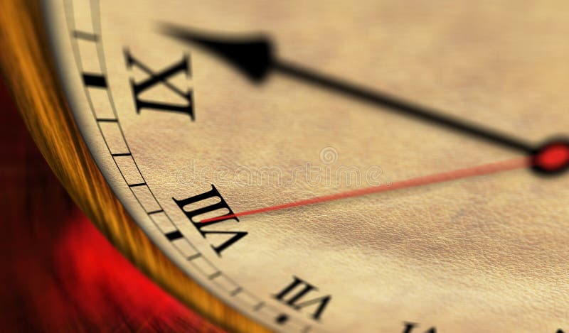 Retro Clock Time Passing Classic Stock Illustration - Illustration of ...