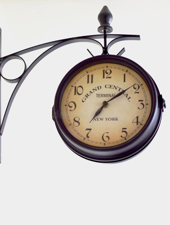 A Retro-style (station) Clock Stock Photo - Image of style, lighting ...