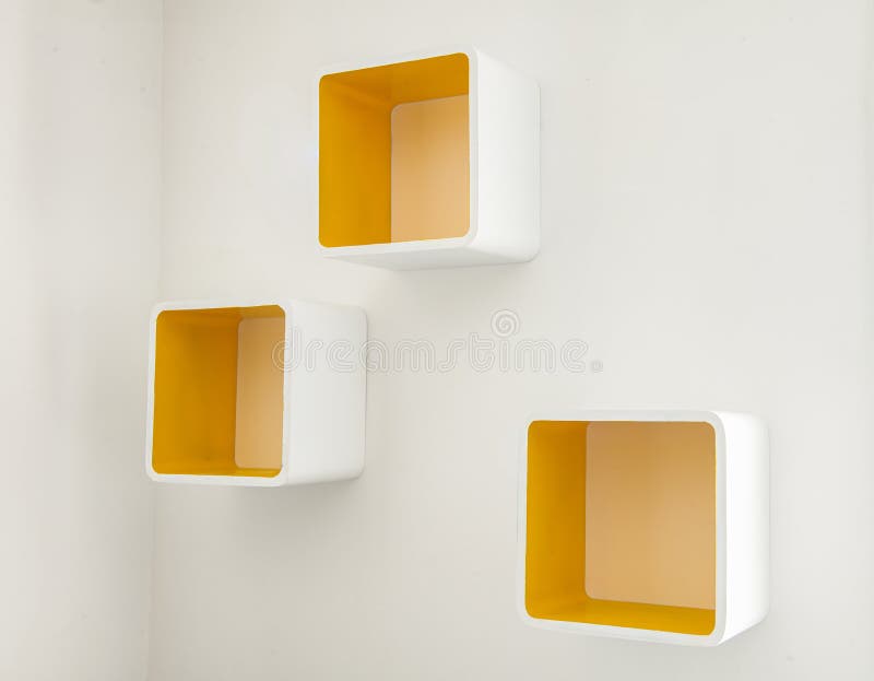 3 Retro Style Cubes Yellow and White. Stock Photo - Image of hanging ...