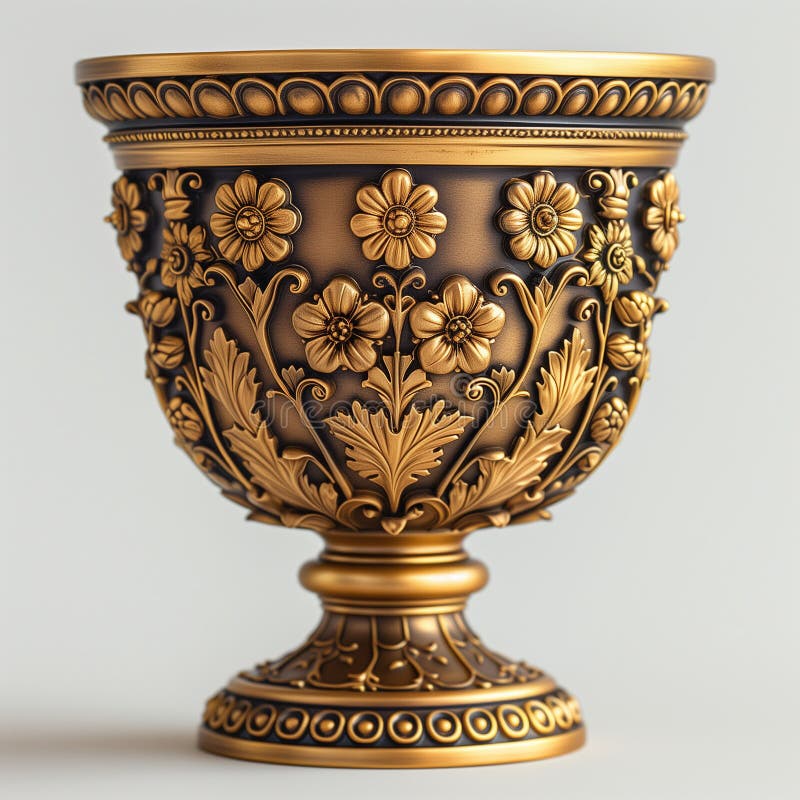 Retro Style Cup Made of Precious Materials Stock Illustration ...