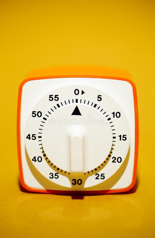 Retro Style Disc Kitchen Timer Stock Photo - Image of front, plate ...