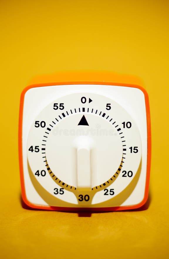 Retro Style Disc Kitchen Timer Stock Photo - Image of front, plate ...