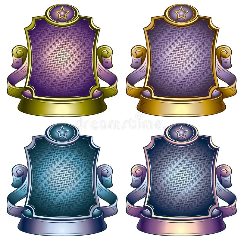 Retro Style Emblem. Color Versions Set. Stock Vector - Illustration of ...