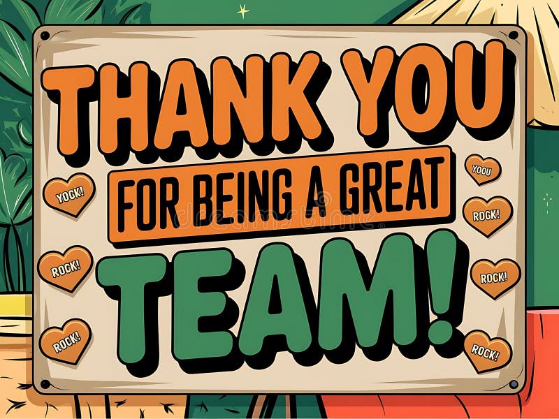 Retro Style Employee Recognition Poster with Bright Typography Stock ...