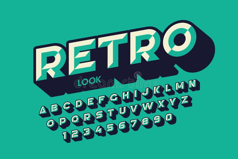 Retro style font design stock vector. Illustration of retro - 268105836