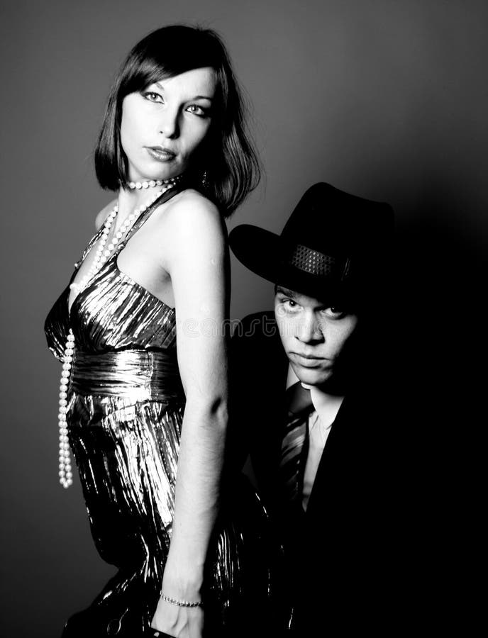 Retro-style gangsters stock image. Image of accessory - 8532573