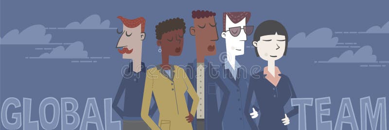 Global Team Made Up of People of Different Races Stock Vector ...