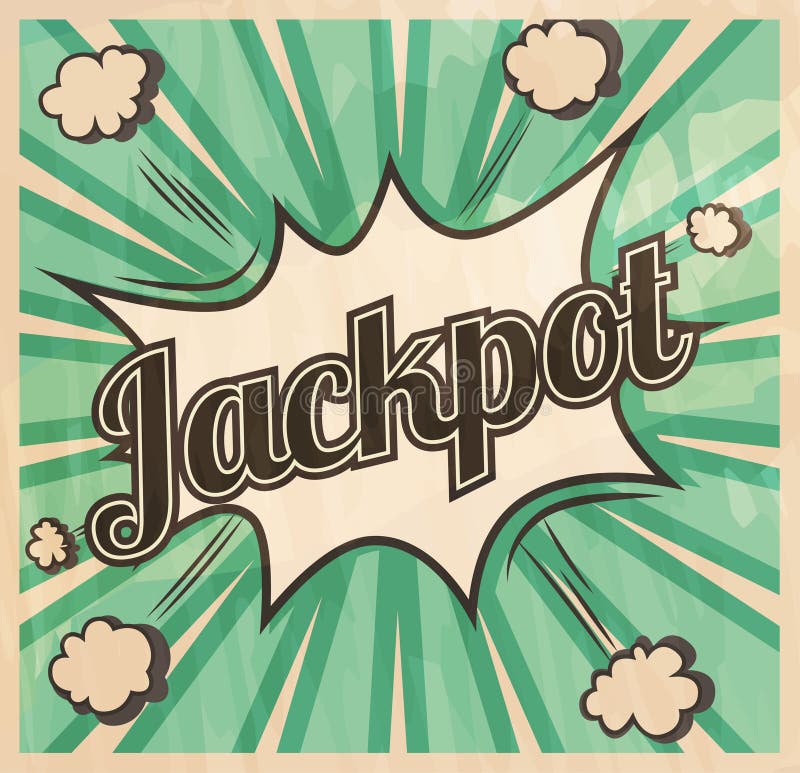 Retro Style Jackpot Signboard Background. Boom Comic Book Explosion ...