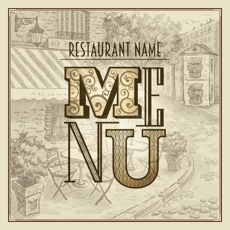 Old Style Menu List Board Design Stock Vector - Illustration of lunch ...