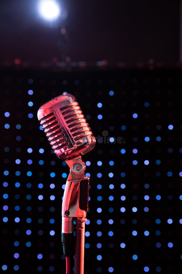 Retro Style Microphone on Background, Audio Microphone Retro Style ...