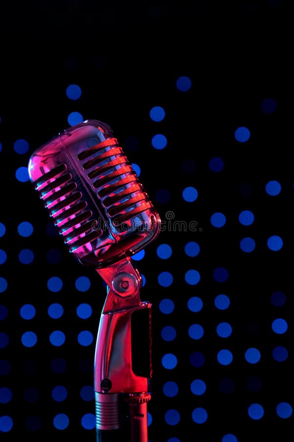 Retro Style Microphone on Background, Audio Microphone Retro Style ...