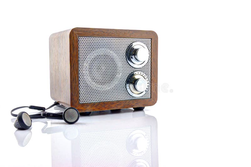 Retro Style Mini Radio Player Stock Image - Image of mini, aerial: 36362771