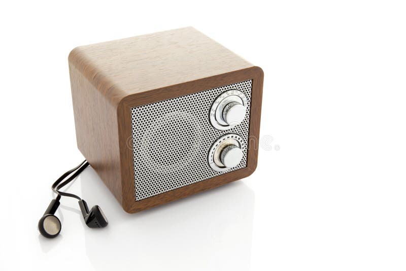 Retro Style Mini Radio Player Stock Photo - Image of object, music ...