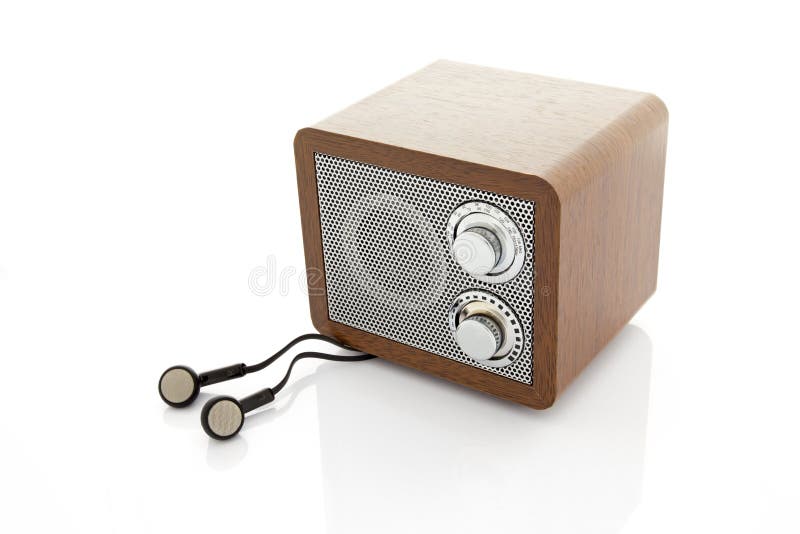 Retro Style Mini Radio Player Stock Photo - Image of object, music ...