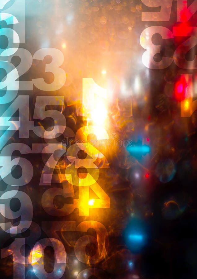 Retro style numbers stock illustration. Illustration of arithmetic ...