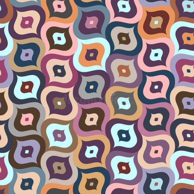 Ogee Pattern with Concentric Oval Shape Elements. Abstract Geometric ...