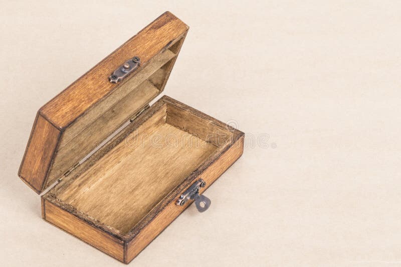 Retro Style Opened Wooden Box Stock Image - Image of container, wooden ...