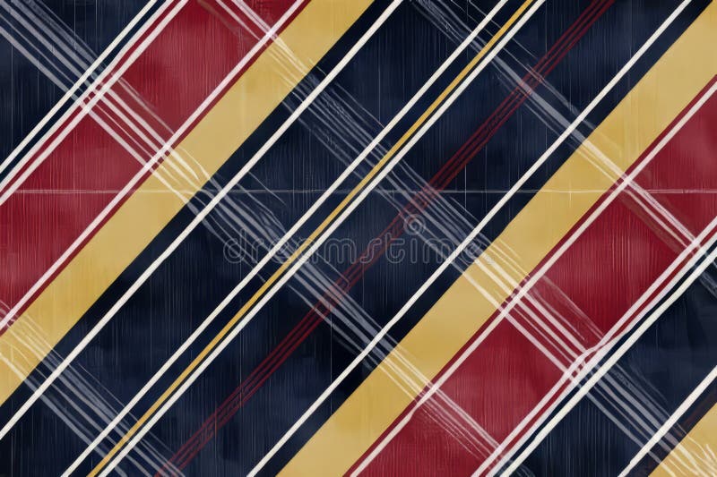 A Retro Style Plaid Pattern Featuring Bold Diagonal Lines in Deep Red ...
