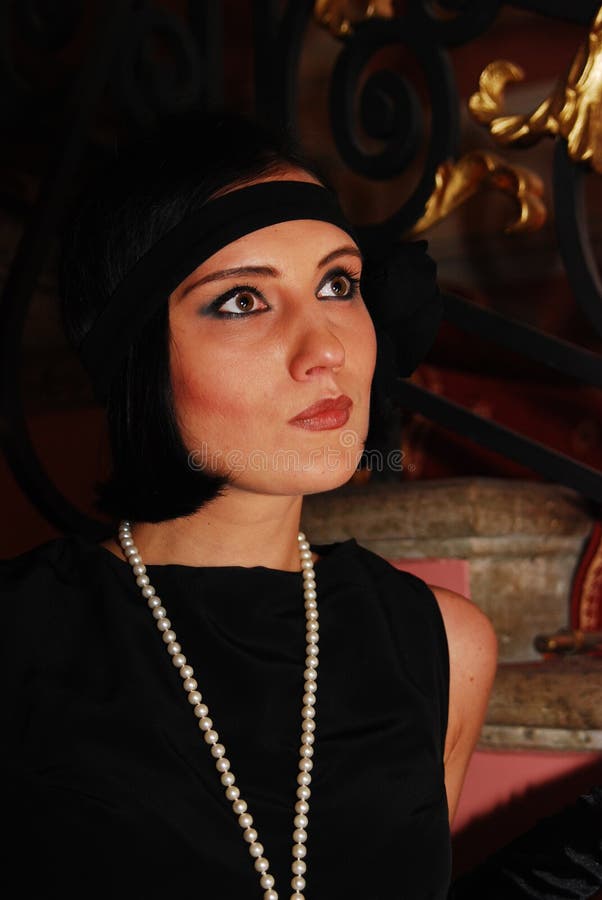 Retro style portrait stock photo. Image of 1930, caucasian - 14229892