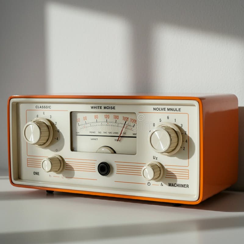 Retro-style Radio with an Orange and Cream Plastic Casing, Featuring ...