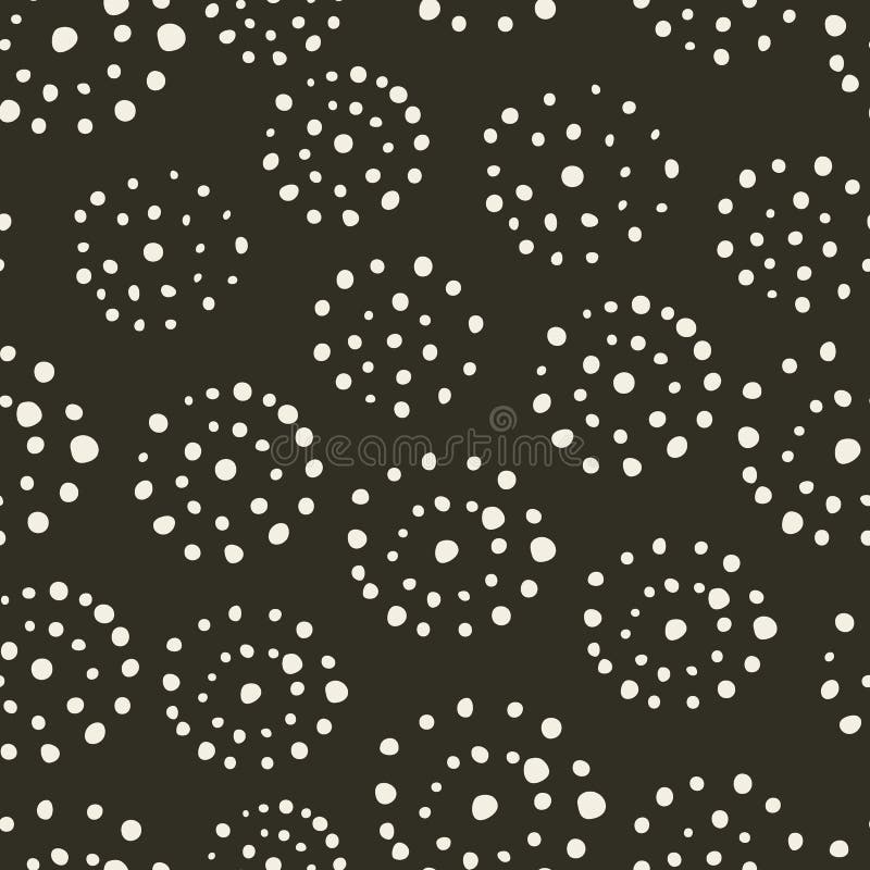 Retro Style Seamless Pattern with Circles Made from Dots Stock Vector ...