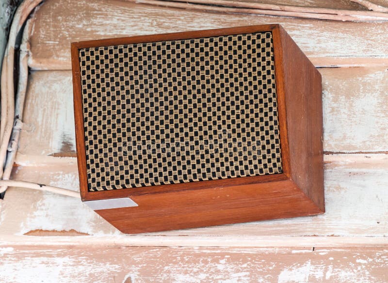 Retro style speaker box stock image. Image of brown, power - 30746261