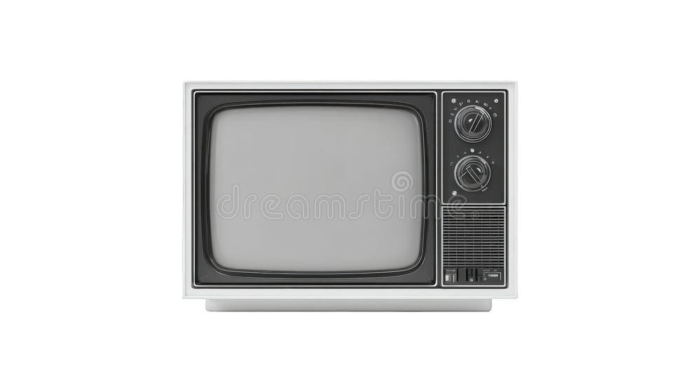 Retro-style Television with a Boxy Design, Featuring a Large Screen ...