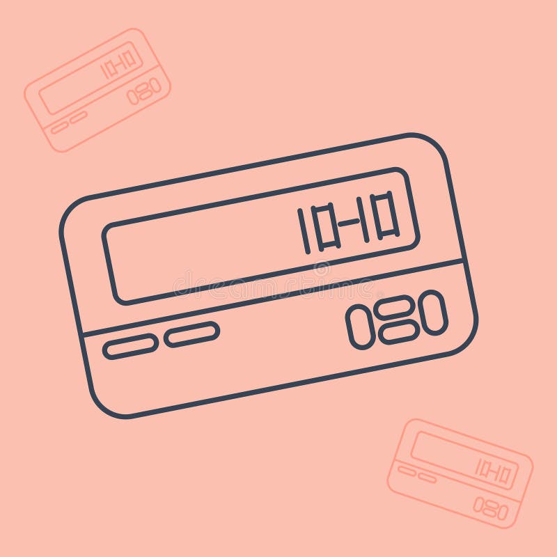 Pager Icon in Outline Style. Stock Vector - Illustration of outline ...