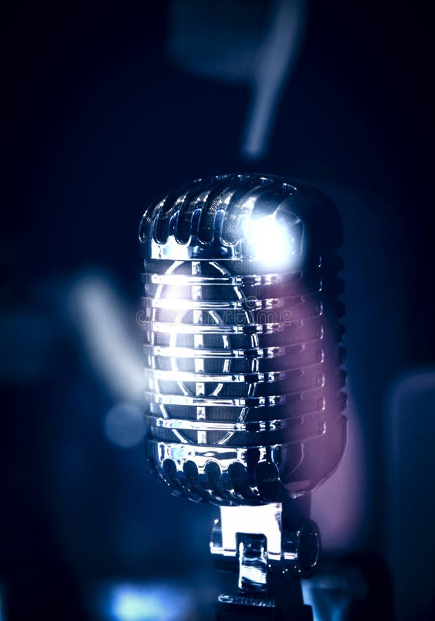 Retro Style Vocal Microphone Editorial Photo - Image of concept, music ...