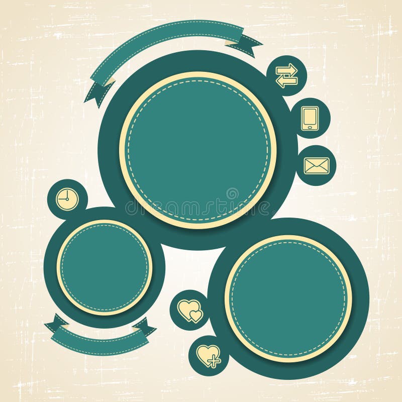 Retro Style Website Template. Vector Design Frame Stock Vector ...