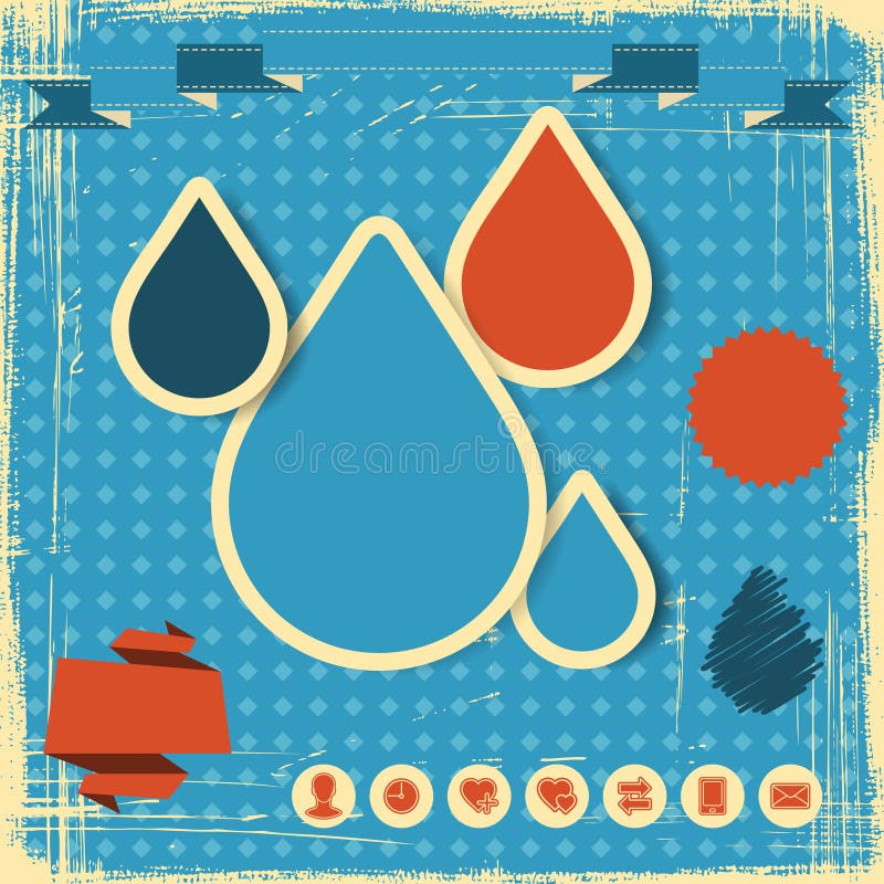 Retro Style Website Template. Vector Design Frame Stock Vector ...