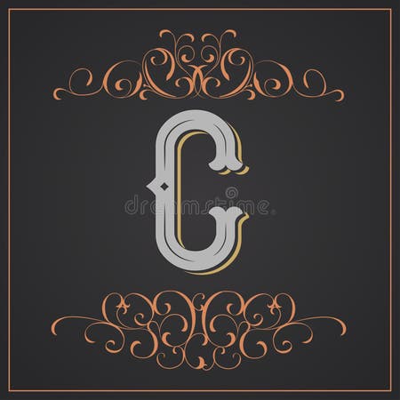 Retro Style. Western Letter Design. Letter C Stock Vector ...