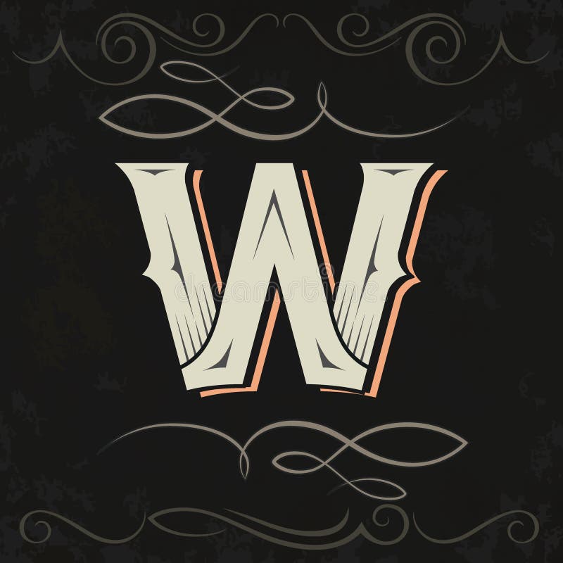 Retro Style. Western Letter Design. Letter B Stock Vector ...