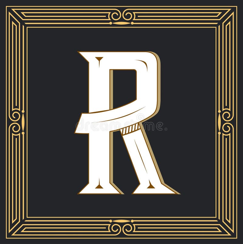 Retro Style. Western Letter Design. Letter R Stock Vector ...