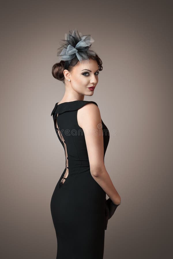 Retro style woman portrait stock photo. Image of sensual - 27645430