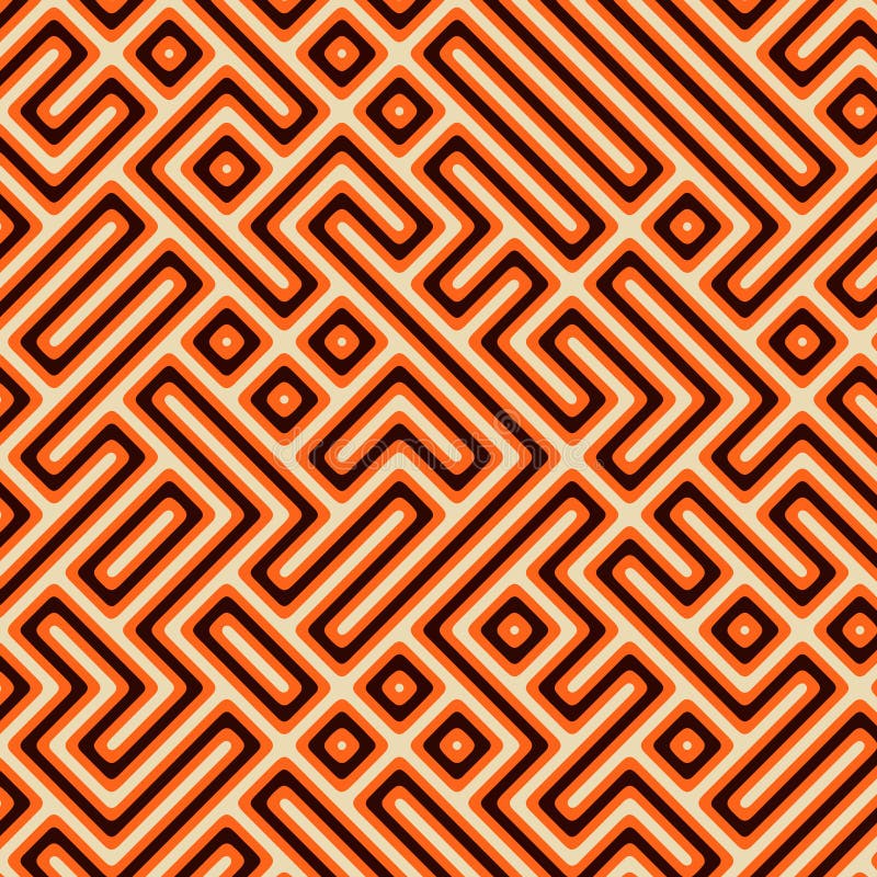 Retro Styled Abstract Maze Pattern Background Stock Vector ...