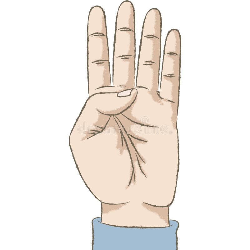 Counting on hands, 4 stock image. Illustration of vintage - 272837433