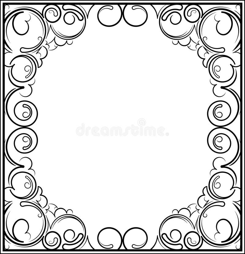 Retro-styled Decorative Vintage Vector Frame. Vector Illustratio Stock ...