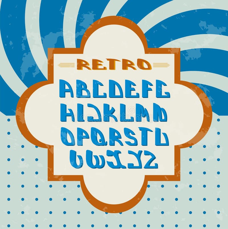 Retro Styled Font. Design Elements Stock Vector - Illustration of number, design: 51436617