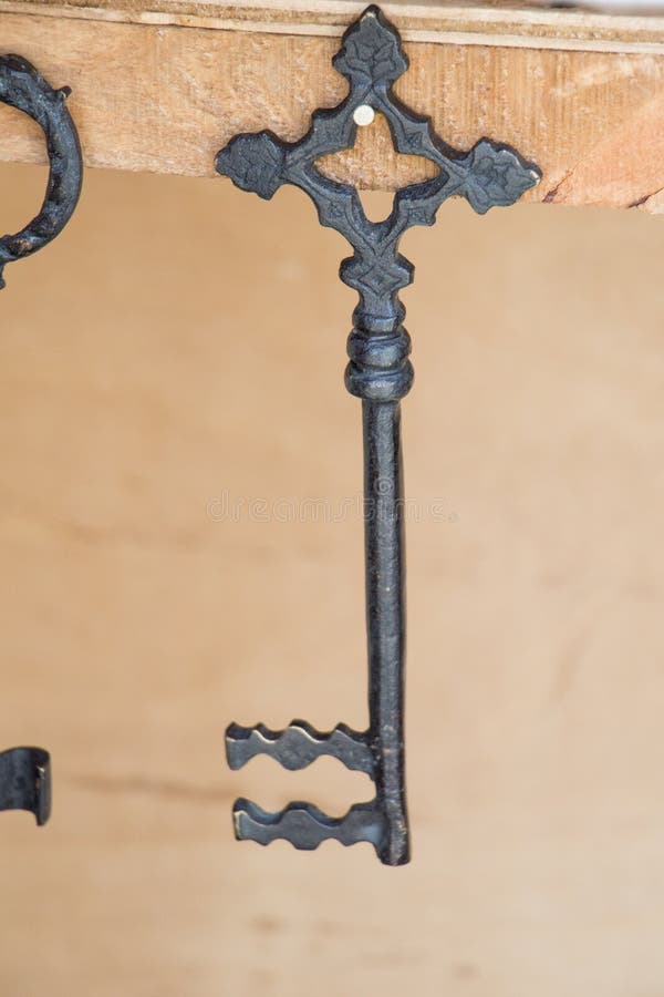 Retro Styled Golden Color Keys Stock Image - Image of steel, secret ...