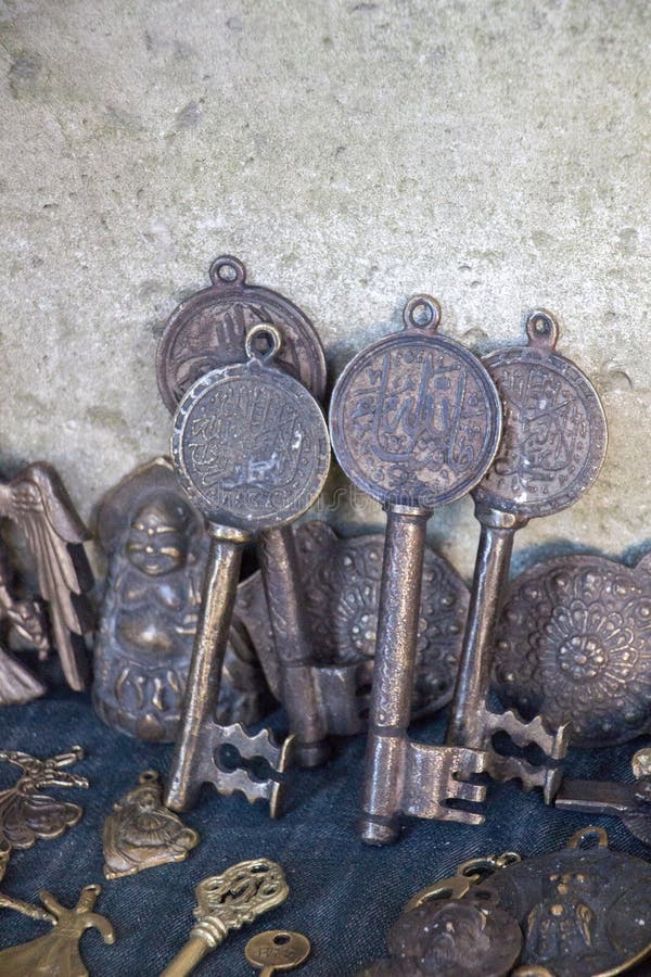 Retro Styled Golden Color Keys Stock Photo - Image of golden, security ...