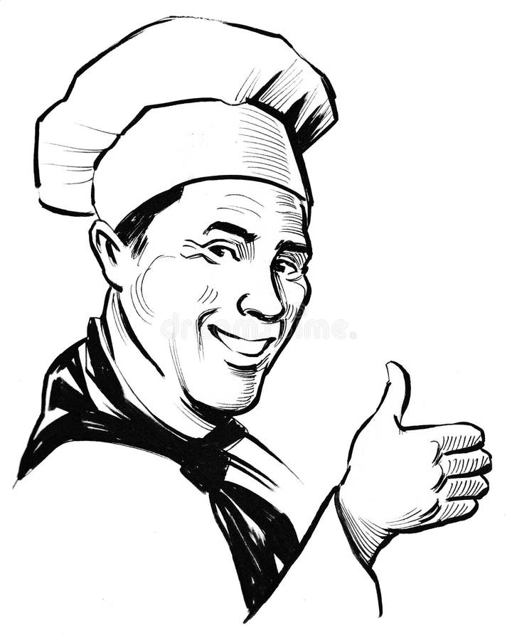 Smiling chef stock illustration. Illustration of vintage - 101439583